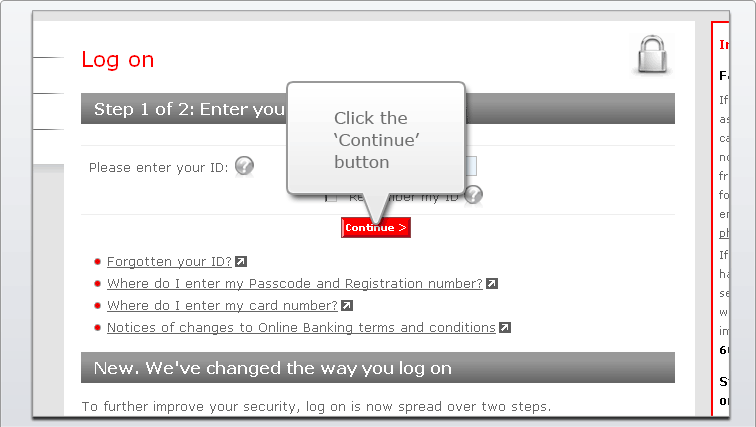 Santander Online Banking Demo