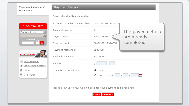 Santander Online Banking Demo
