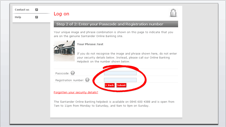 Santander Online Banking Demo