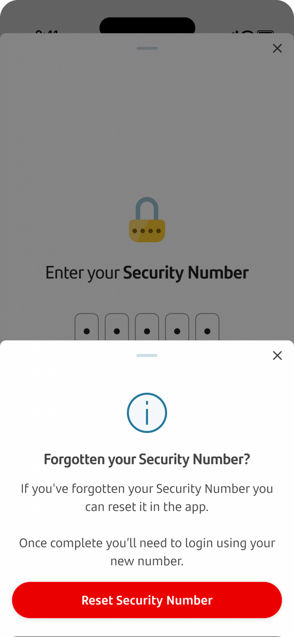 Reset your details and get access
