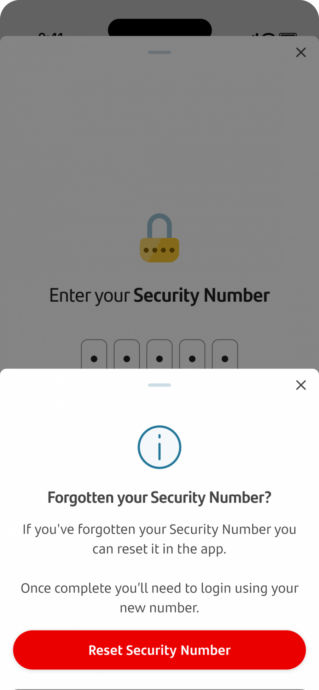 Reset your details and get access