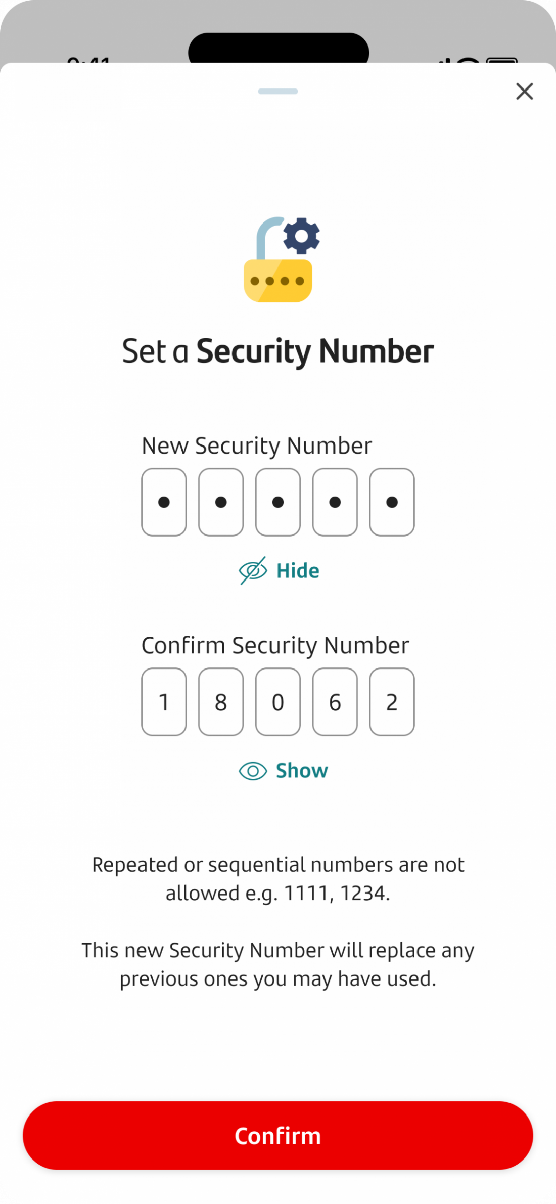 Reset your details and get access
