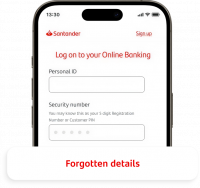 Trouble logging on | Santander UK