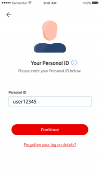 First time log on | Santander UK