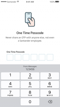 Register your device | Santander UK