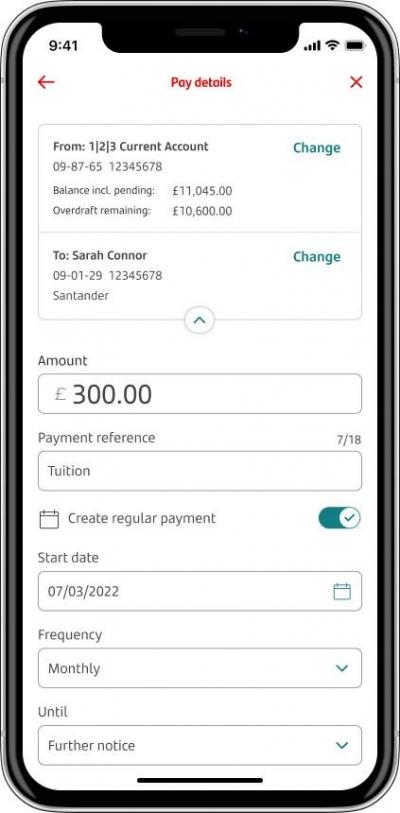 Standing orders | Santander UK