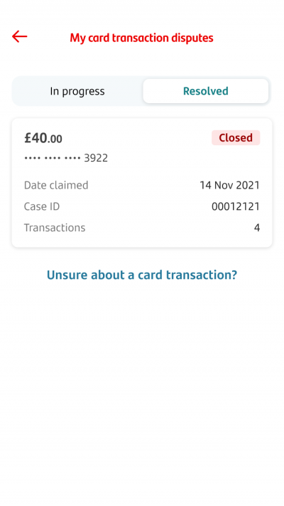 Raising and tracking disputes | Santander UK