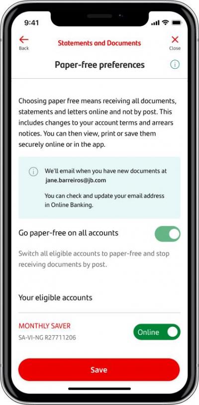 Paper-free statements and documents | Santander UK