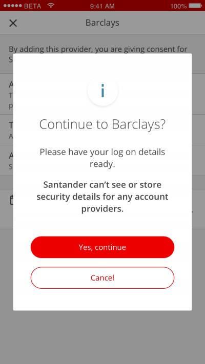 Linking external accounts with Open Banking | Santander UK