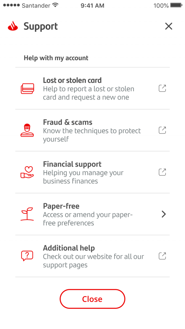 e-Documents and paper-free | Santander UK