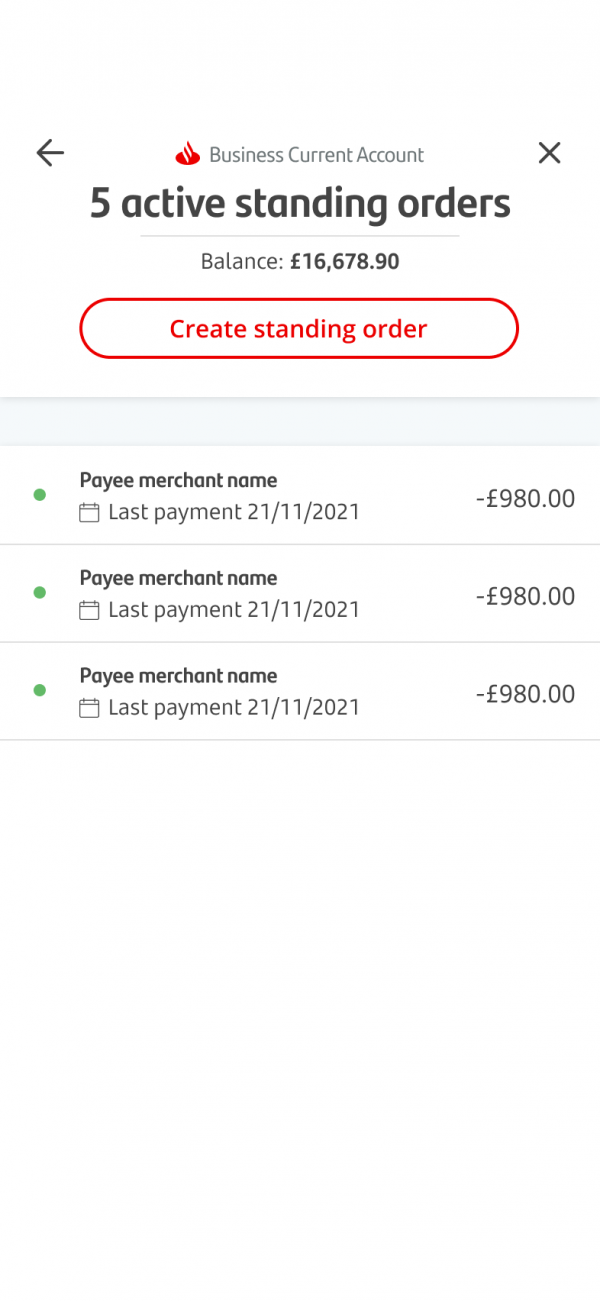 Standing orders | Santander UK