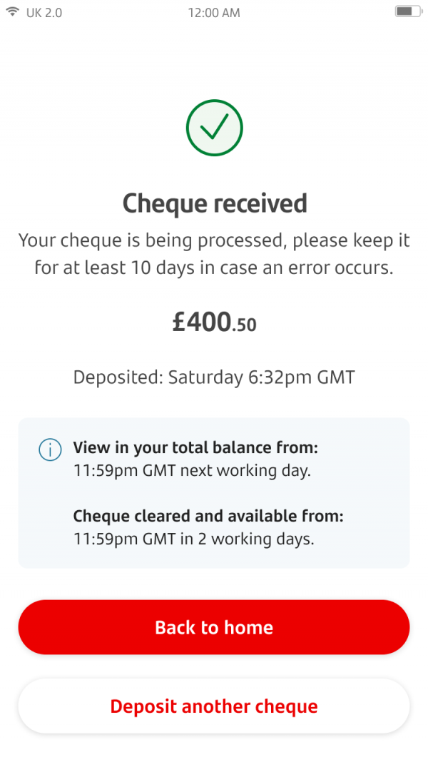 How to deposit a cheque