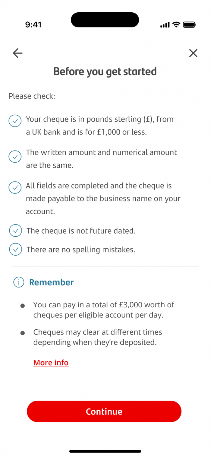 Paying in cheques I Santander UK