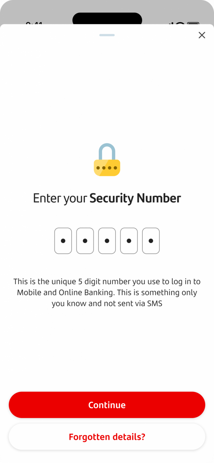 Reset your details and get access