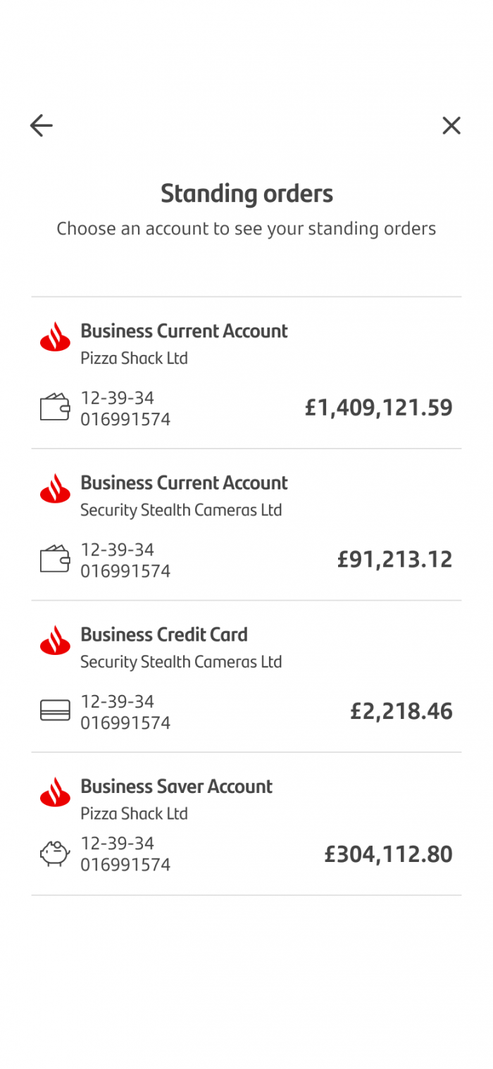 Standing orders | Santander UK