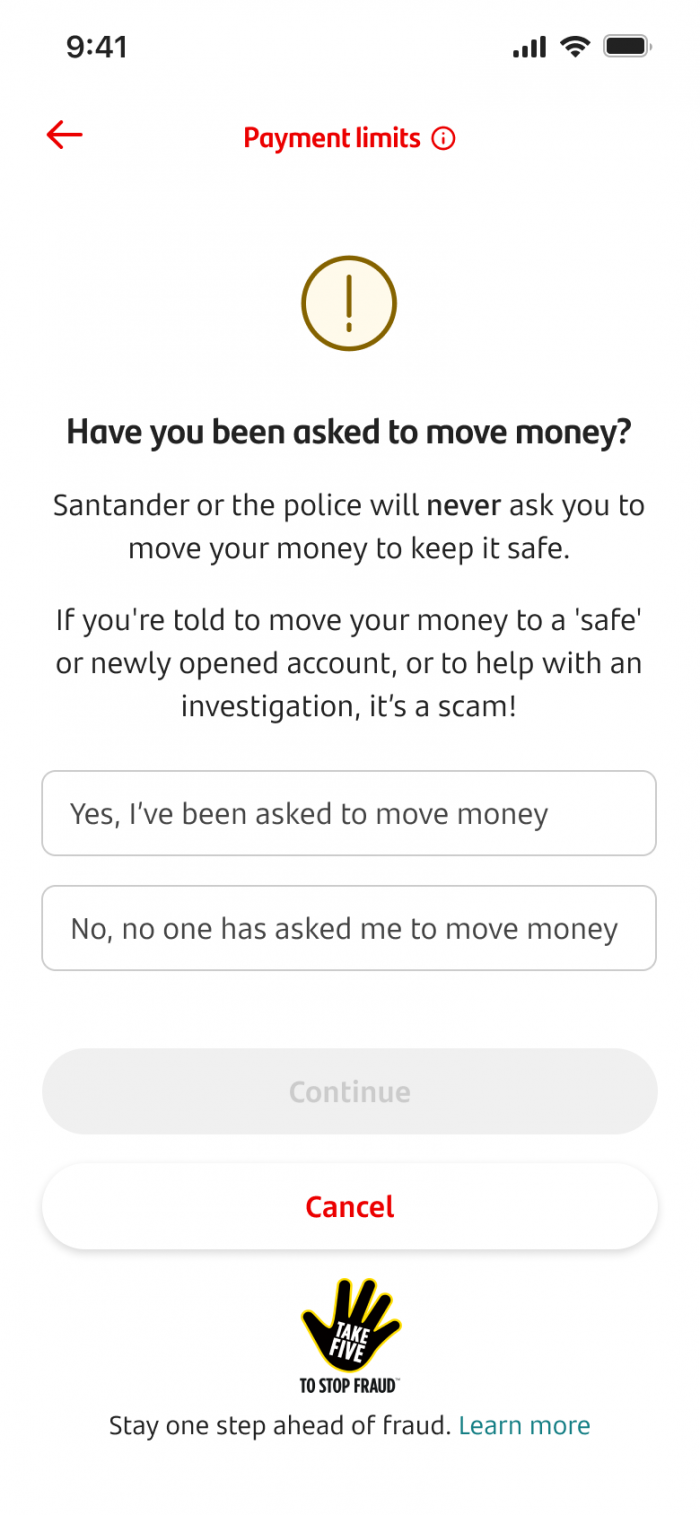 Manage your payment limit