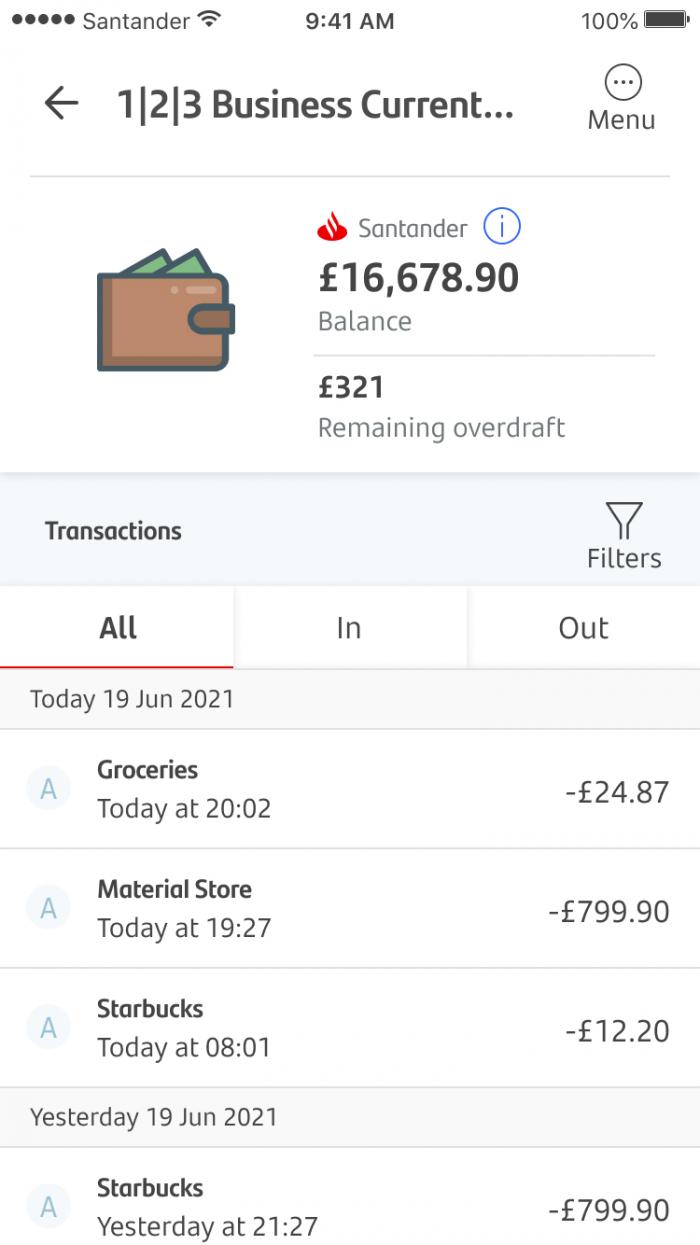 Sharing transaction details | Santander UK