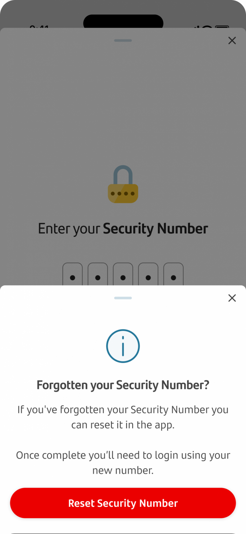Reset your details and get access