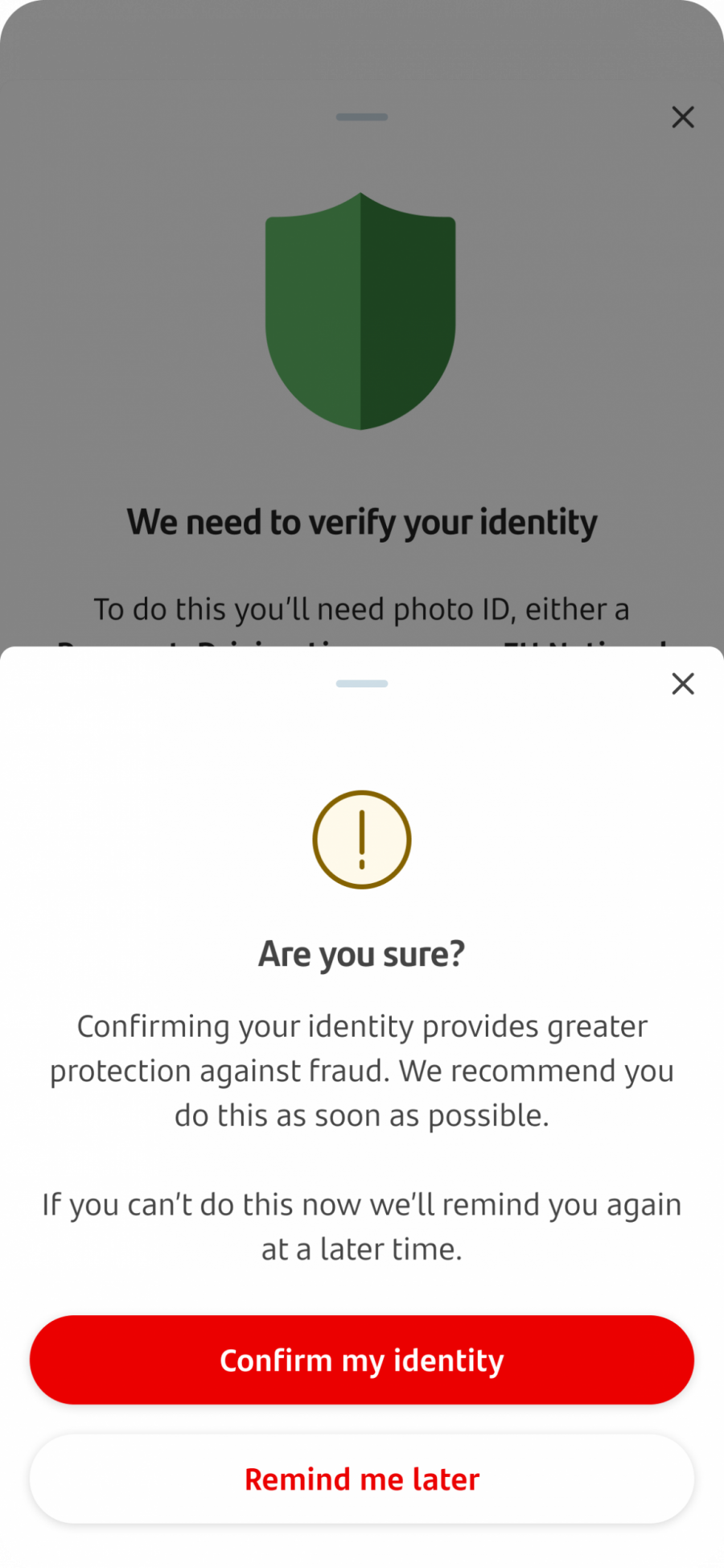Reset your details and get access