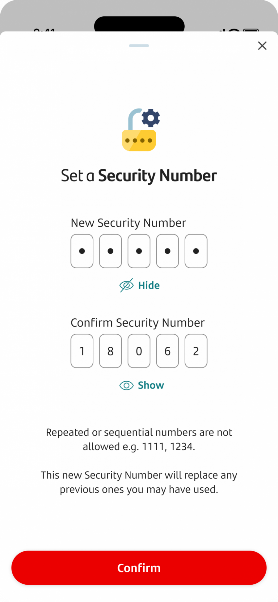 Reset your details and get access