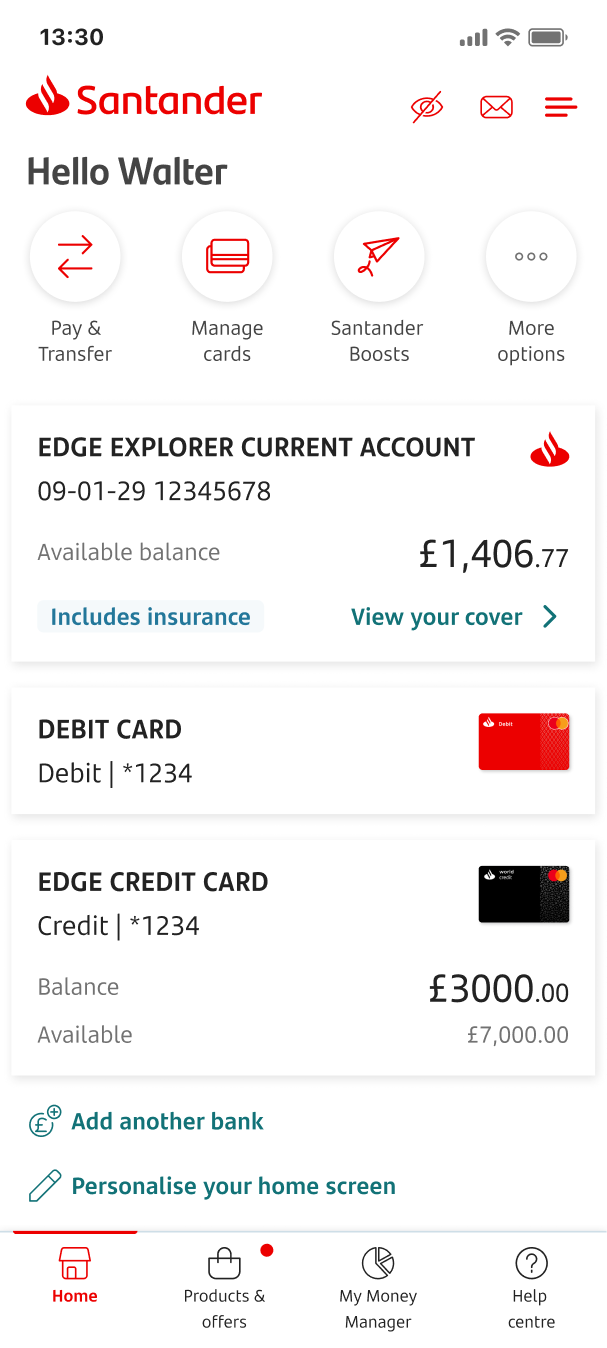 Change your details | Santander UK