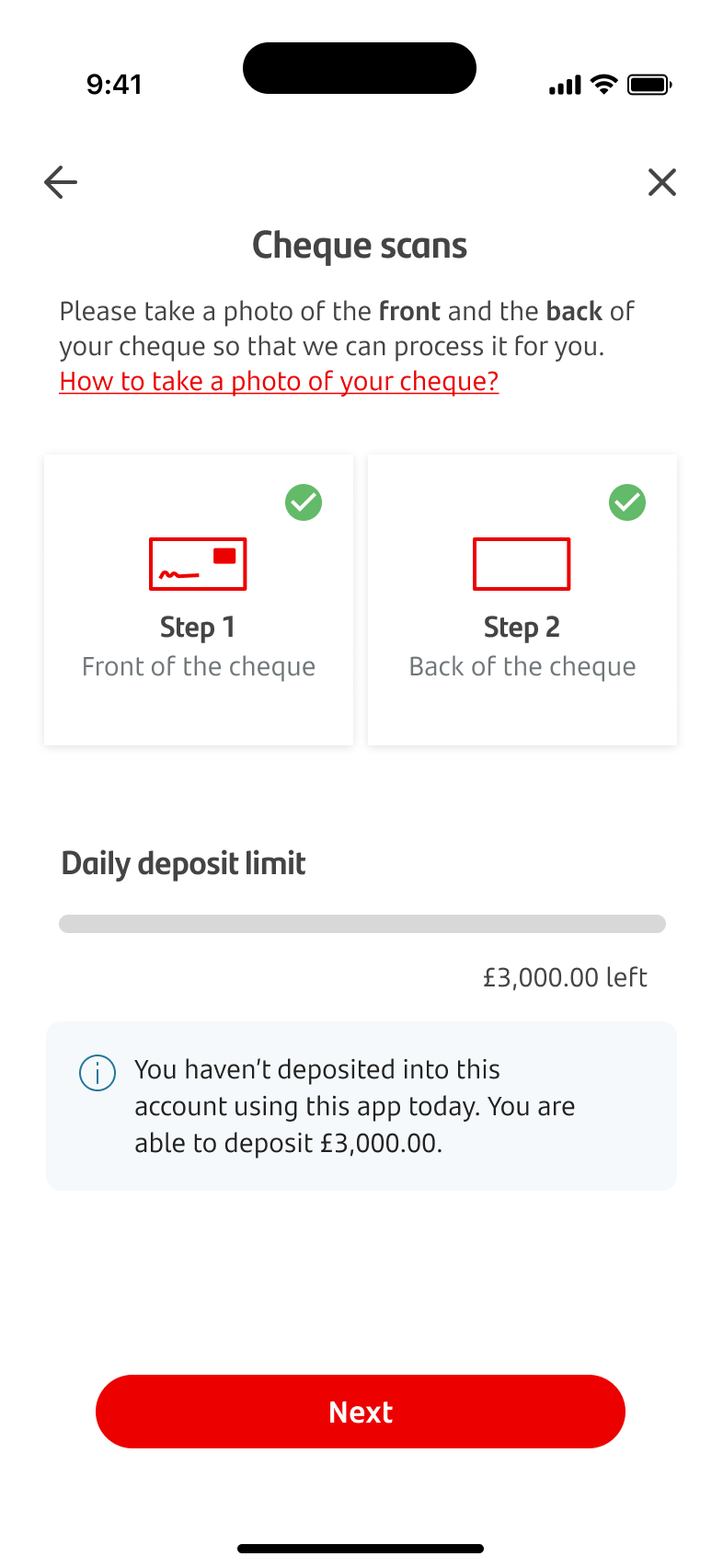 Paying in cheques I Santander UK