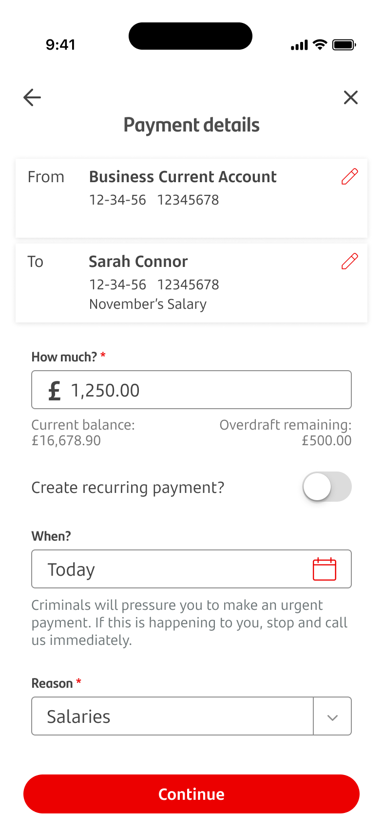 Making a payment | Santander UK