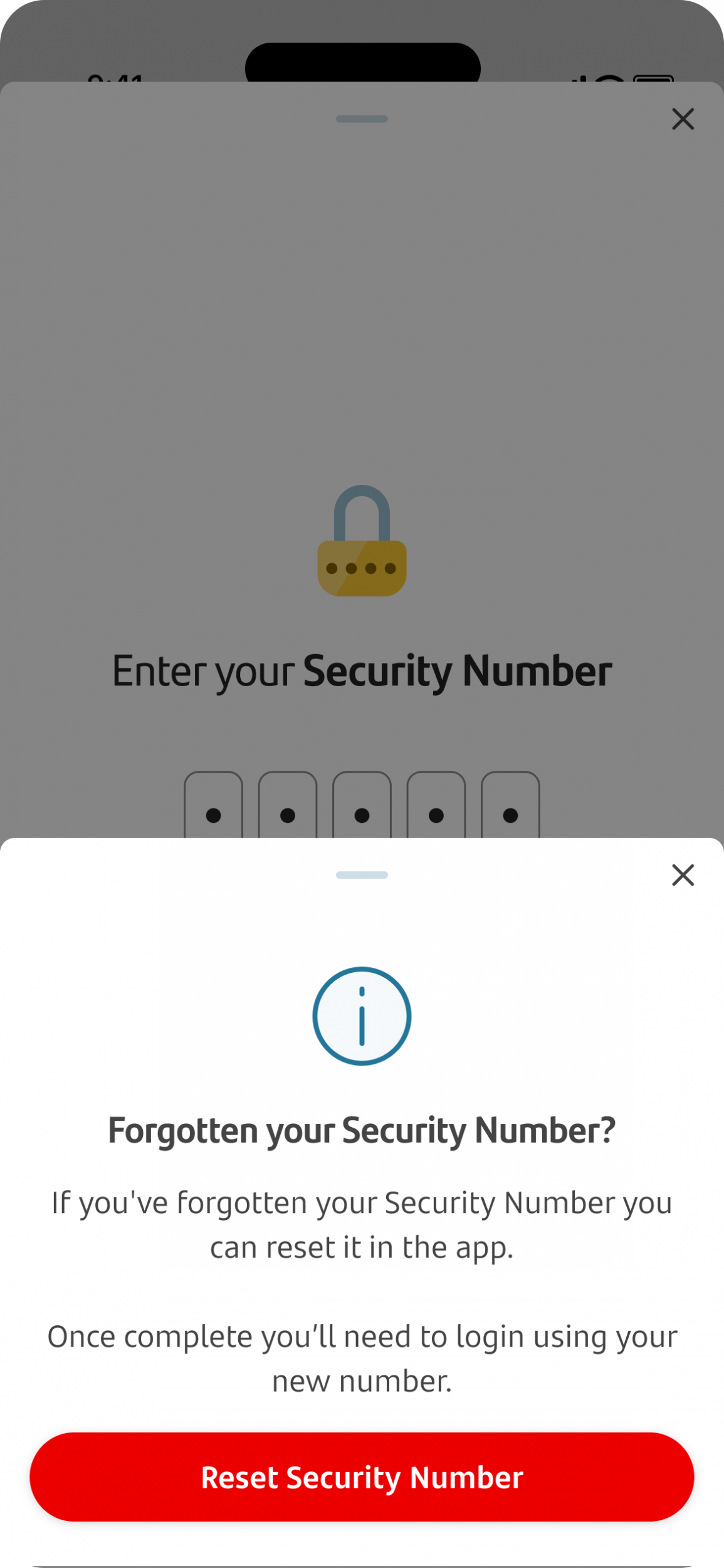 Reset your details and get access
