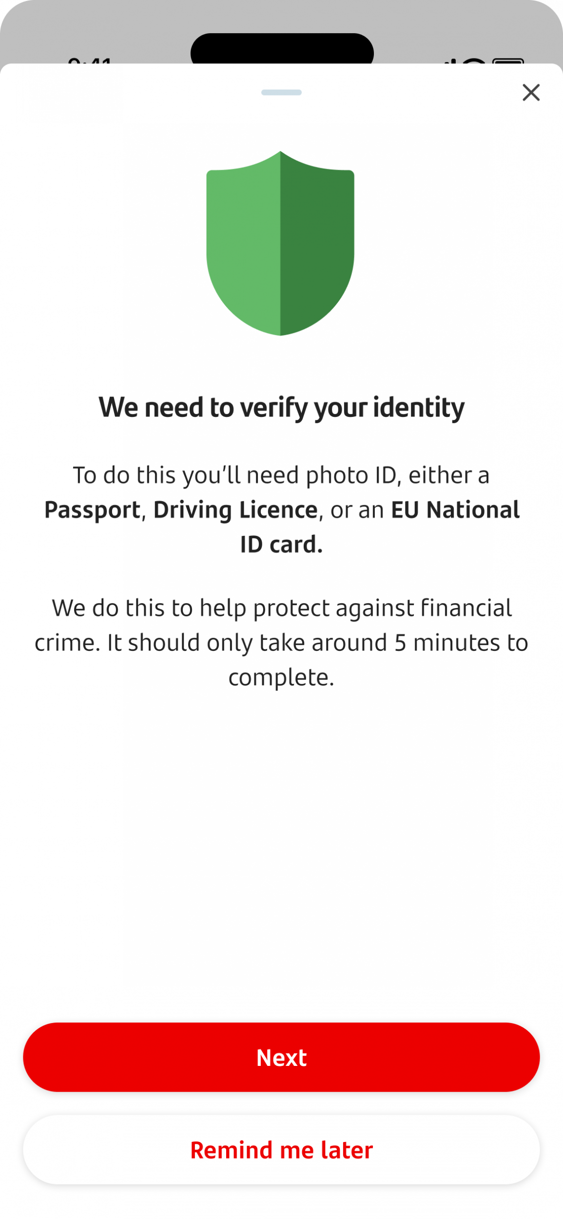 Reset your details and get access