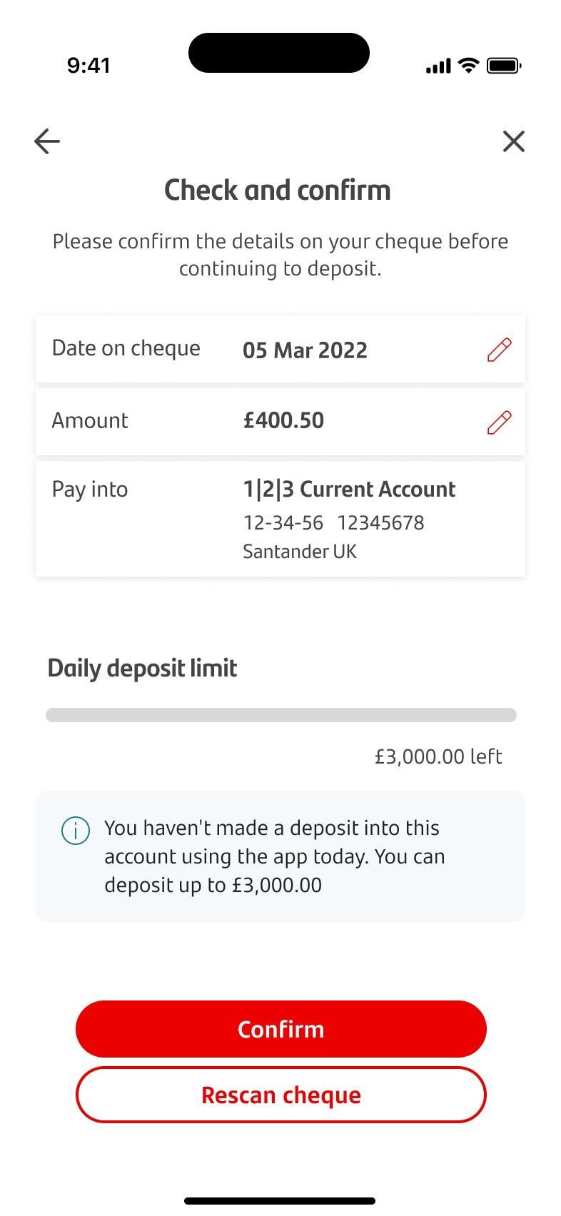 Paying in cheques I Santander UK
