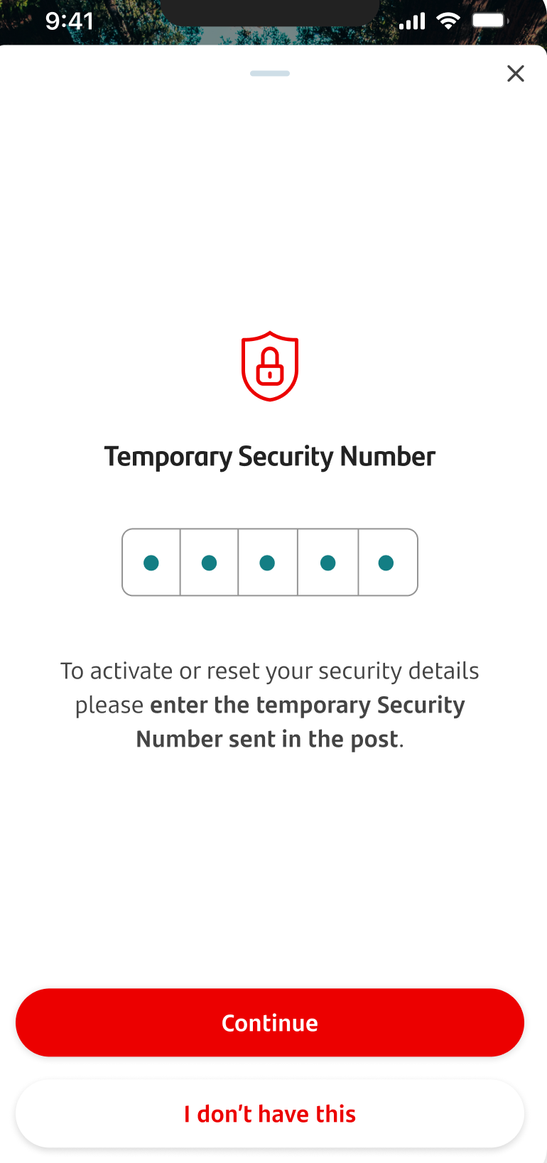 Re-access with new log on details