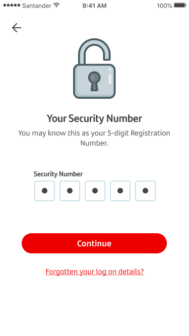 First time log on | Santander UK