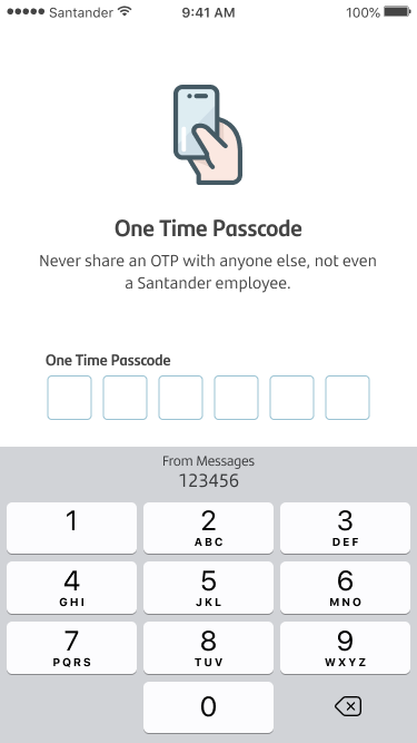 Register your device | Santander UK