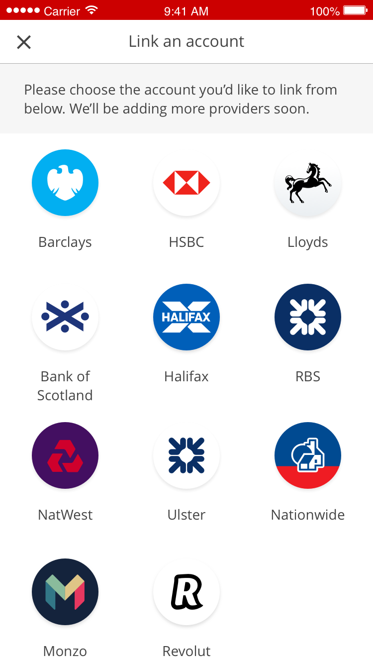 Linking external accounts with Open Banking | Santander UK